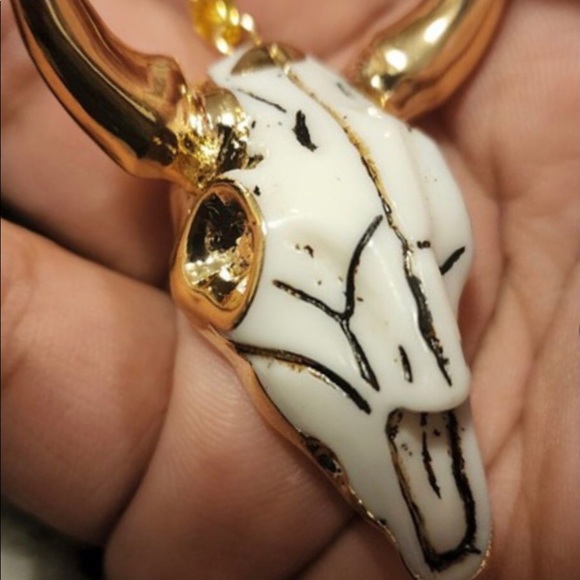 Jewelry | Bull Skull Horned Gothic Skeleton Cow Heifer Longhorn Western ...